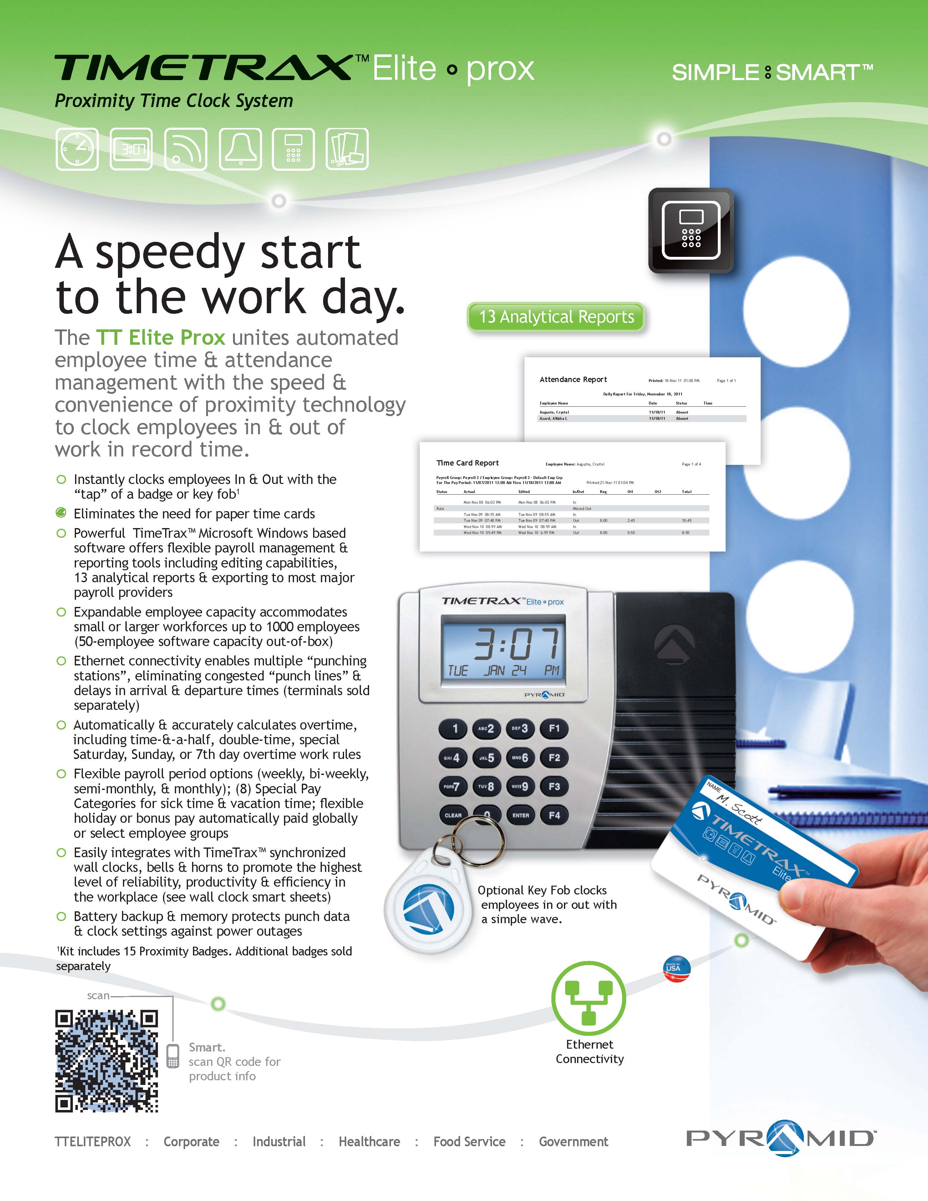 Pyramid Proximity Time Clock System | Wayfair