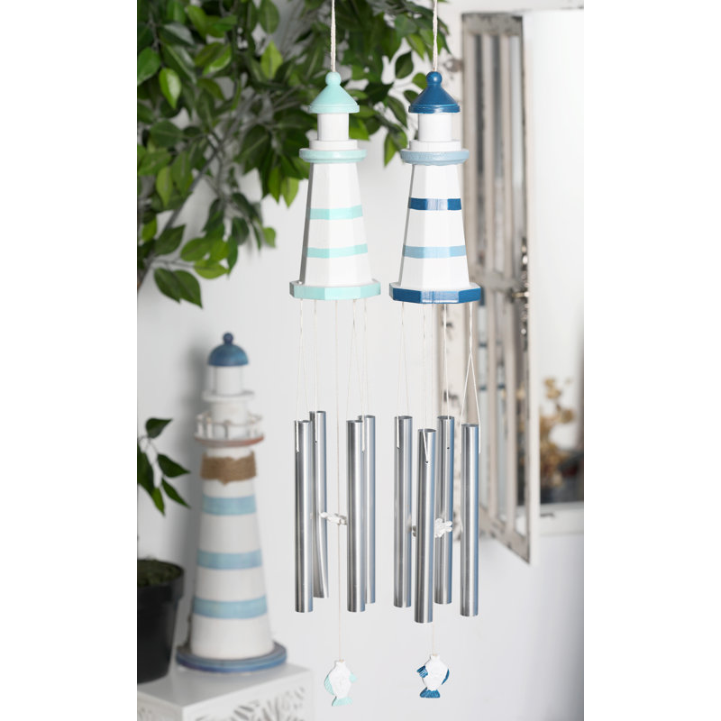 Breakwater Bay Weside Coastal Lighthouse Wind Chime & Reviews
