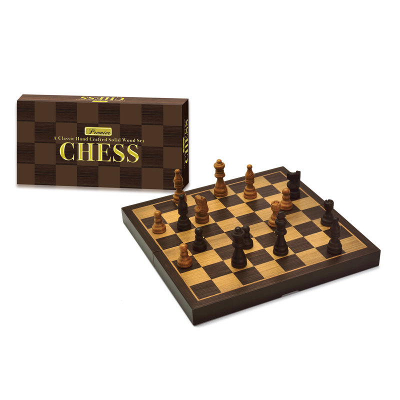 Intex Entertainment Inc Handmade Premier Brown Chess Board Game ...