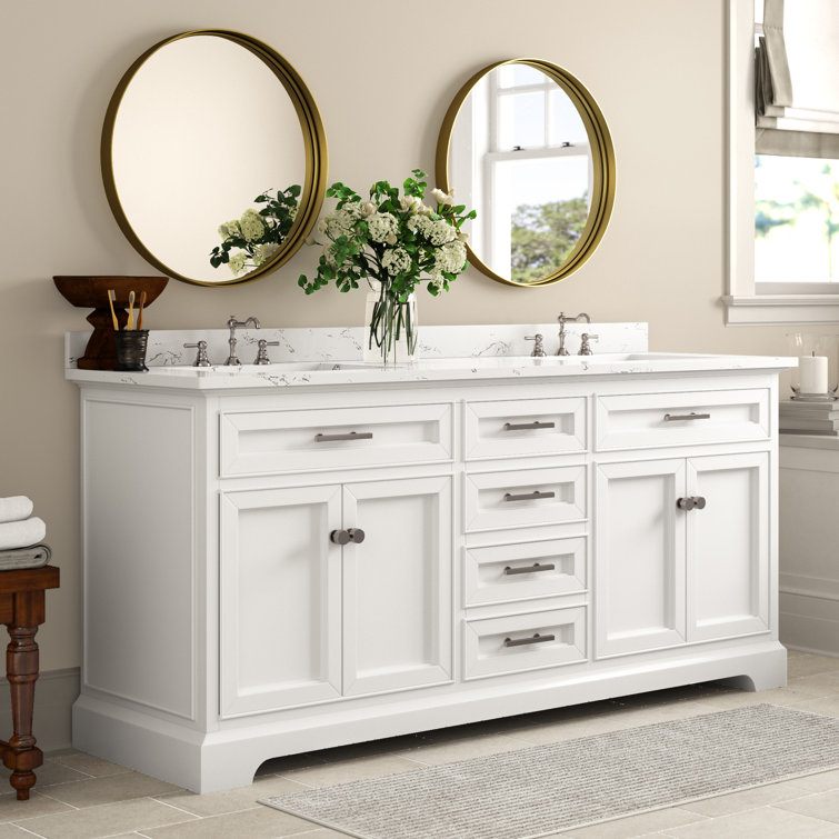 Three Posts Currahee 72" Double Bathroom Vanity Set & Reviews | Wayfair.ca