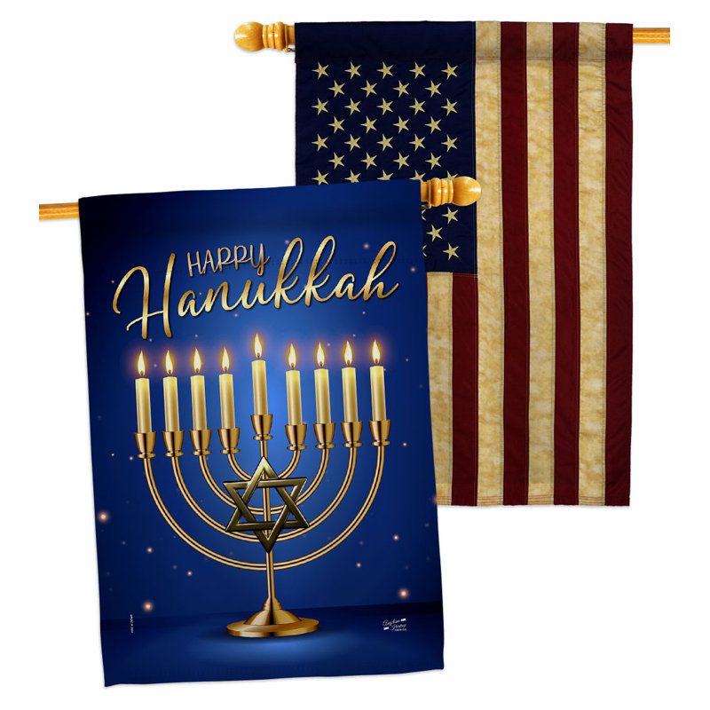 Angeleno Heritage Happy Hanukkah House Flags Pack Winter Yard Banner 28 ...
