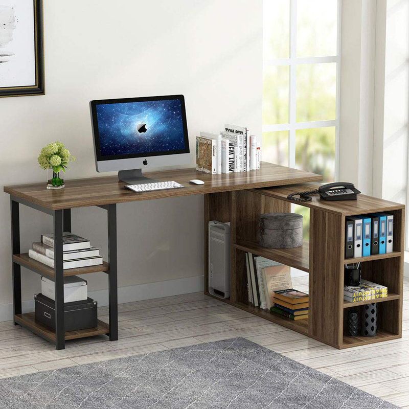 Williston Forge Nemeth Reversible L-Shaped Computer Desk & Reviews ...