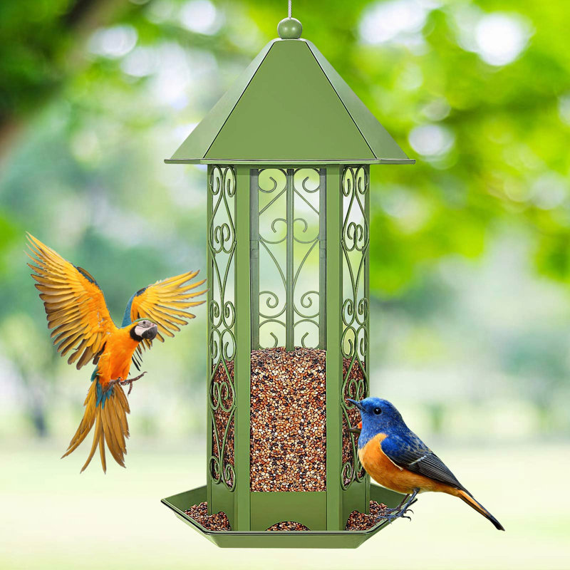 ABS Bird Feeder Hanging Classic Tube Hanging Feeders With 2 Port Bird ...