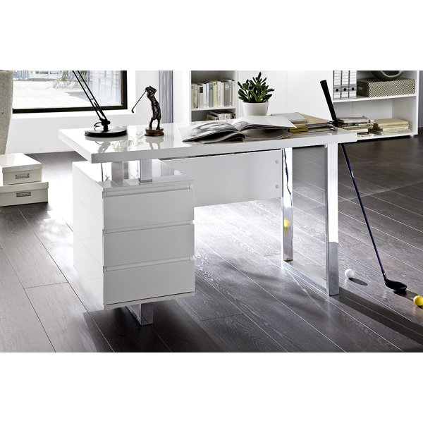 White High Gloss Desk | Wayfair.co.uk