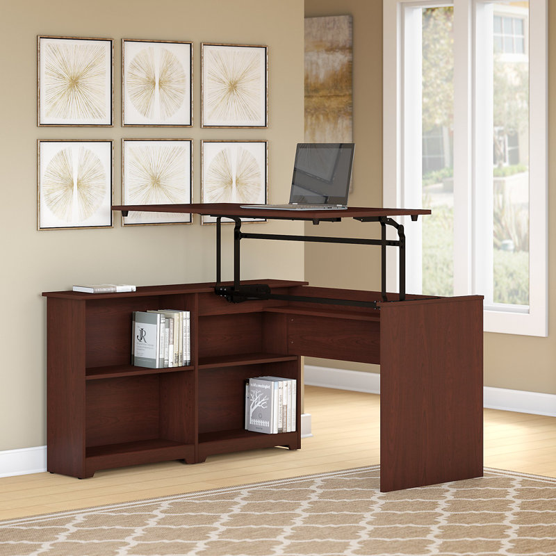 Red Barrel Studio Hillsdale Height Adjustable Corner Standing Desk ...