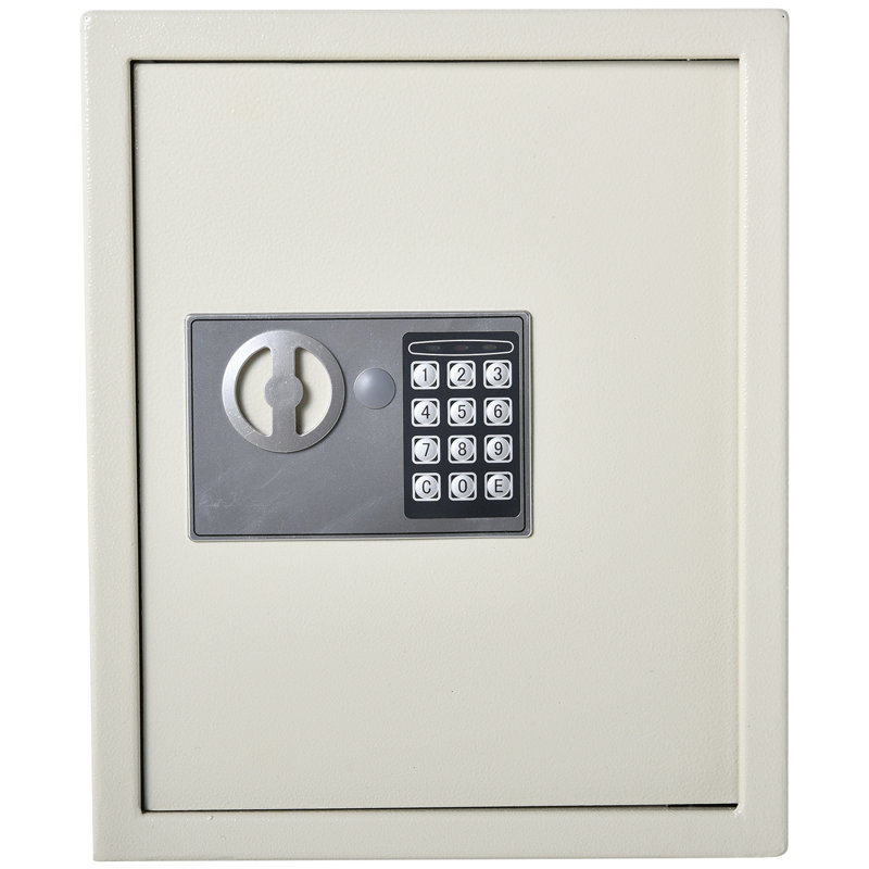 HOMCOM 40 Key Steel Wall-Mounted Lockable Key Safe Lock Box Cabinet ...