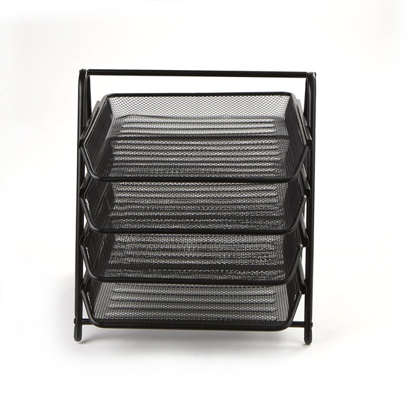 4 Tier Steel Mesh Paper Tray Desk Organizer & Reviews | Joss & Main