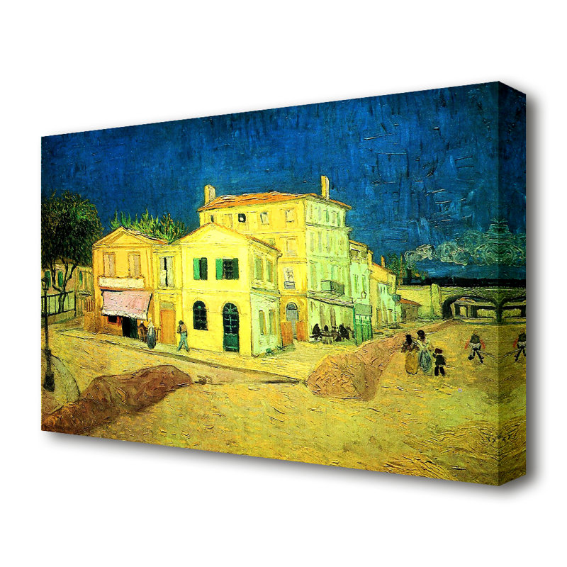 East Urban Home 'The Yellow House Vincents House' by Vincent Van Gogh ...