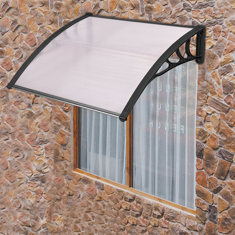 ANGELES HOME 40" X 40" Outdoor Polycarbonate Front Door Window Awning ...