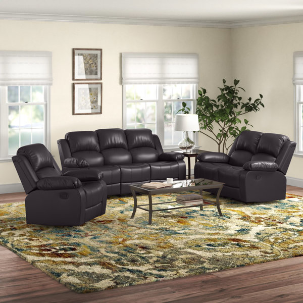 Full Grain Leather Sofa Set | Wayfair
