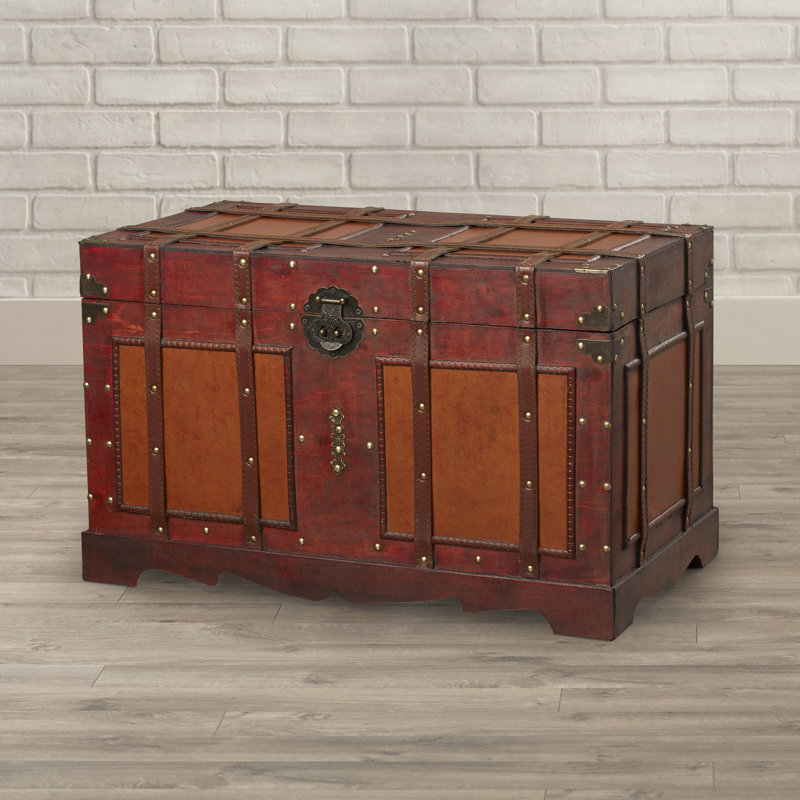 World Menagerie Zemrane Antique Style Steamer Trunk & Reviews | Wayfair