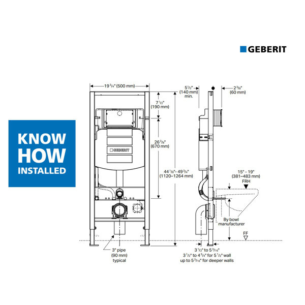 Duravit Geberit Dual Flush Toilet Tank & Reviews | Wayfair.ca