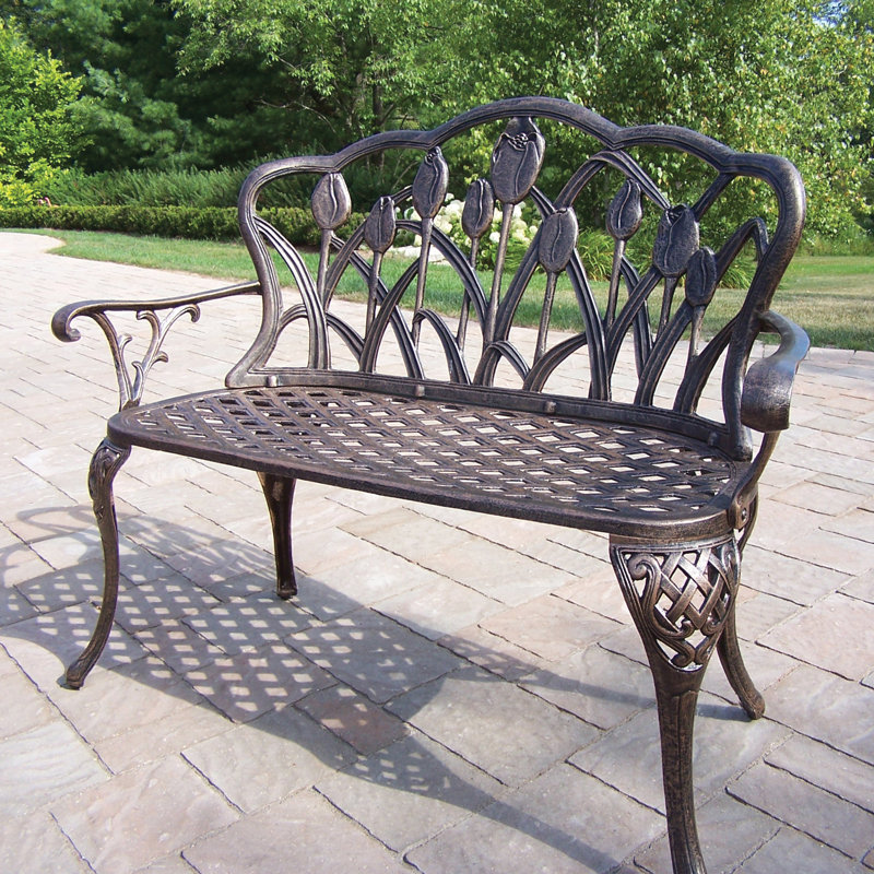 Brayden Studio Farrior Aluminum Garden Bench & Reviews | Wayfair