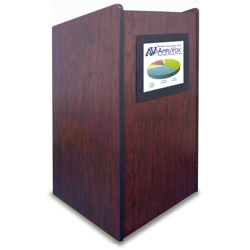 AmpliVox Sound Systems Visionary Lectern with Built-In LCD Screen | Wayfair
