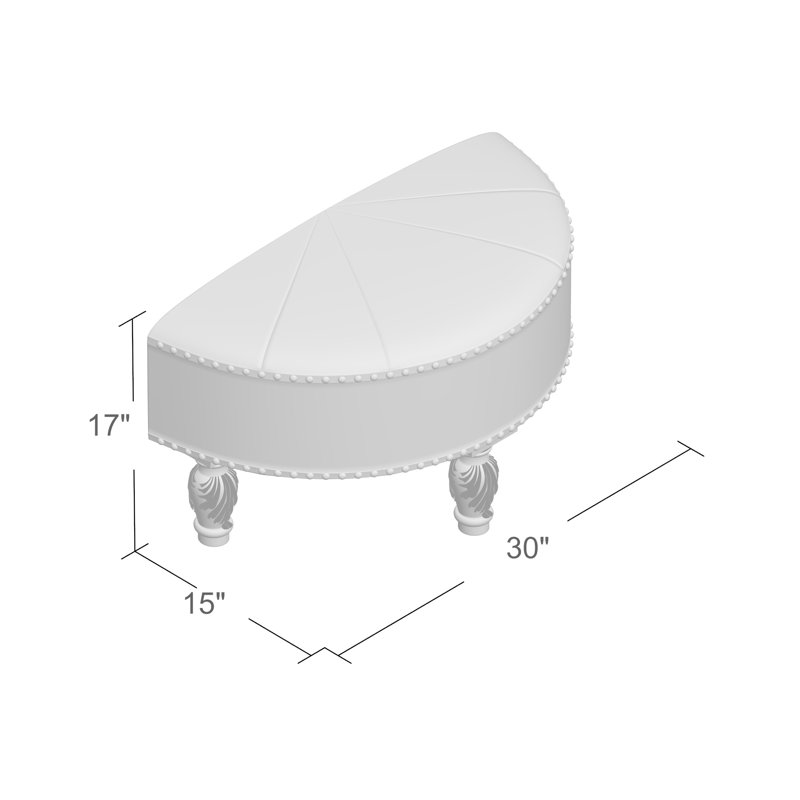 Astoria Grand Iyanna Half-Moon Ottoman & Reviews | Wayfair
