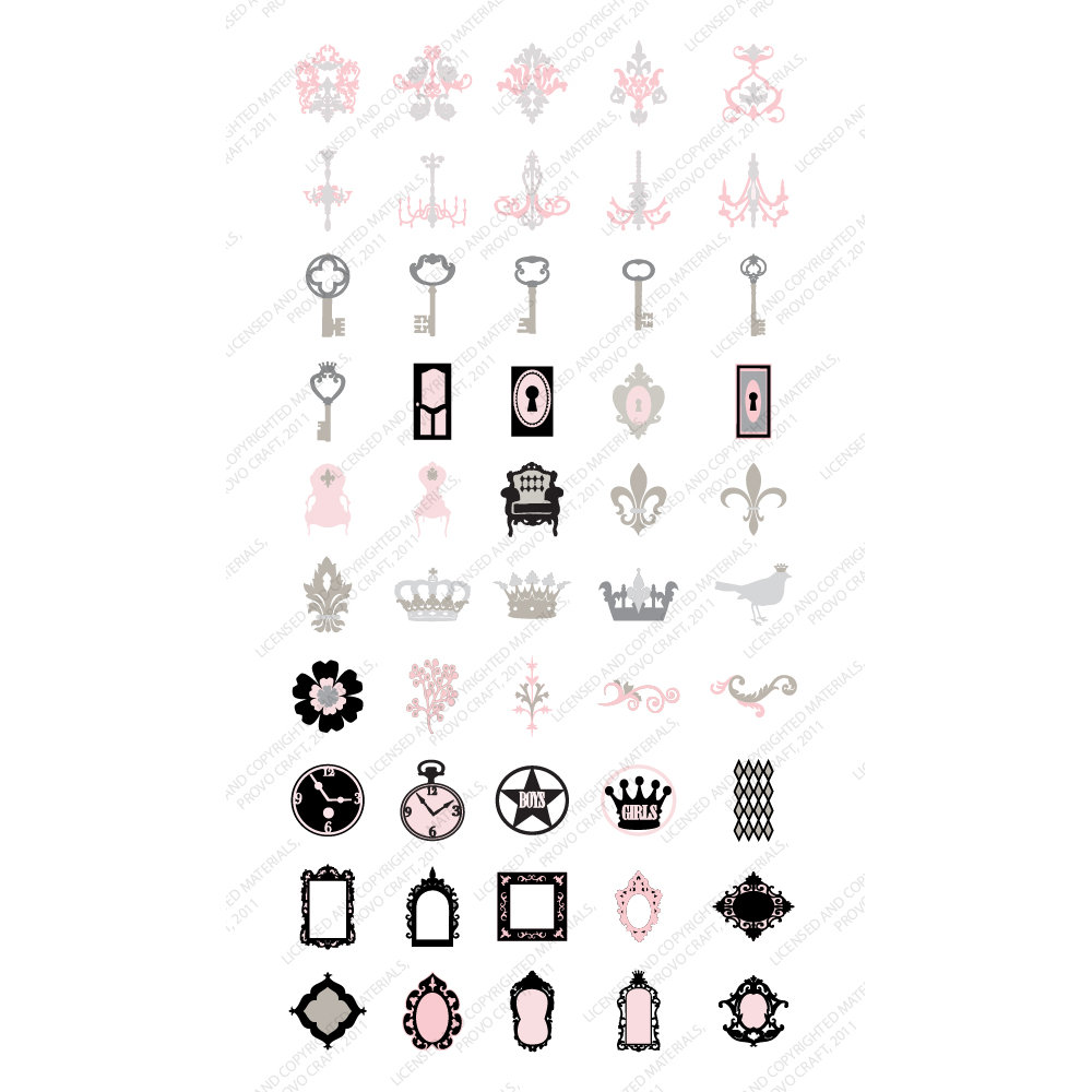 Cricut Cartridge Library Cheat Sheets