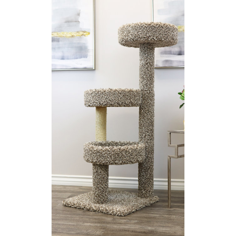 New Cat Condos 50" Carpeted Cat Tree & Reviews | Wayfair