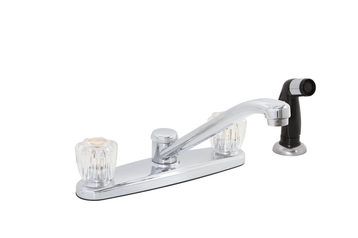 Premier Faucet Bayview Double Handle Kitchen Faucet with Side Spray ...