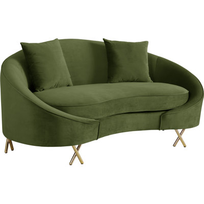 Curved Loveseat Cuddle Couch | Wayfair