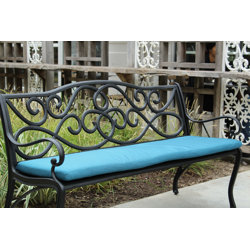 Astoria Grand Kain Classic Scroll Cast Aluminum Park Bench | Wayfair