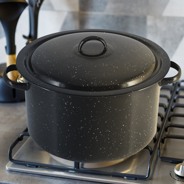 Eternal 12 qt. Non-Stick Carbon Steel Stock Pot with Lid | Wayfair