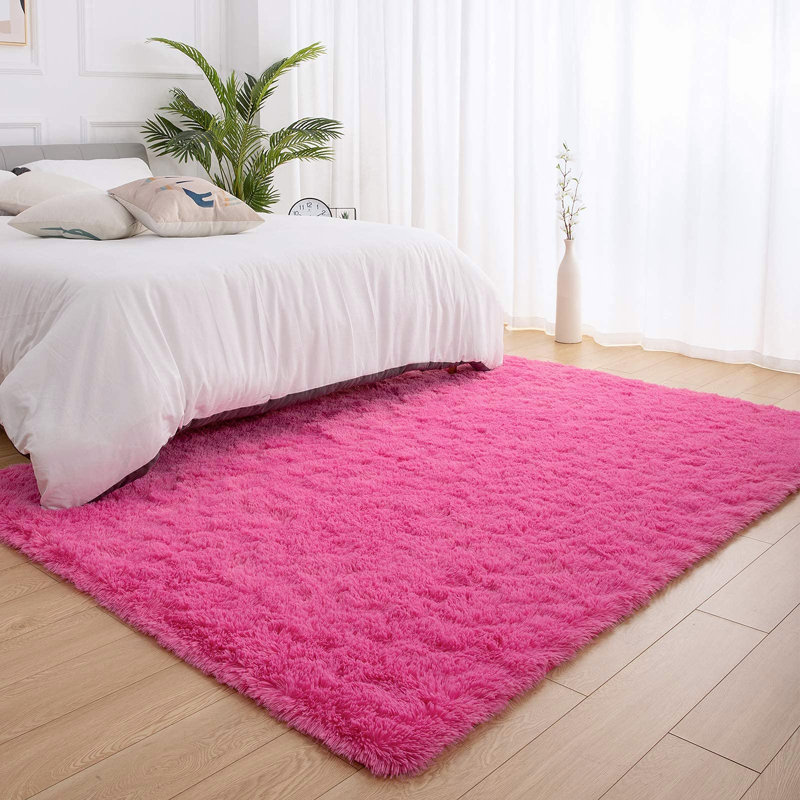Wade Logan® Boville Hot-Pink Area Rug | Wayfair