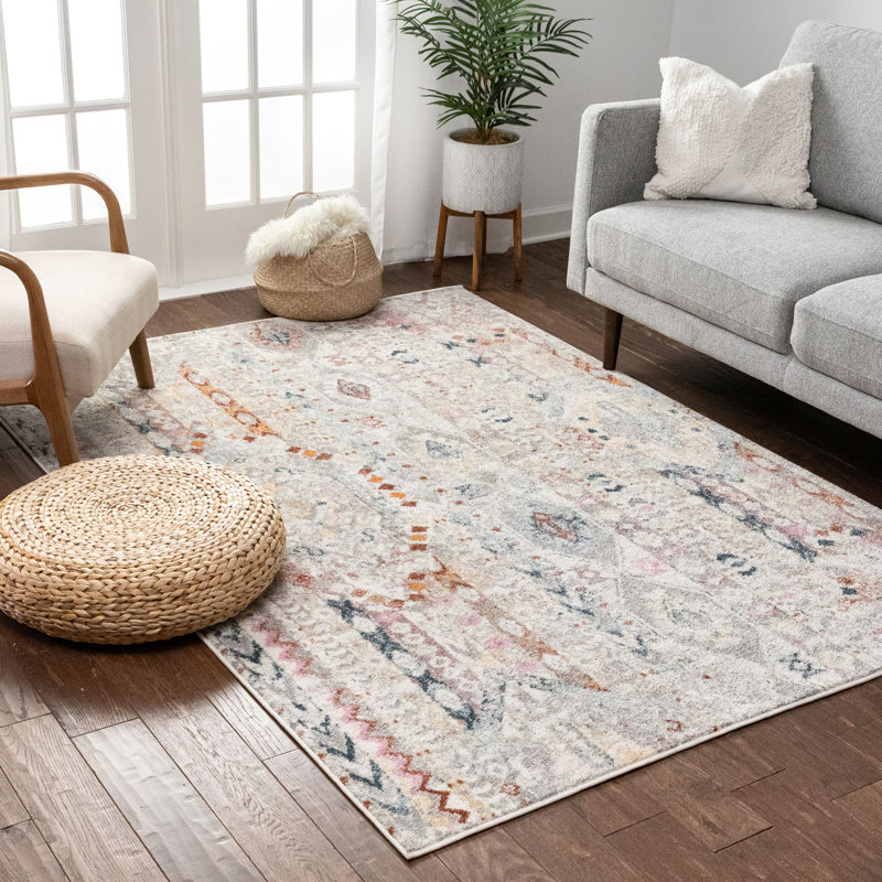 Well Woven Rodeo Bohemian Aztec Tribal Ivory Area Rug & Reviews | Wayfair