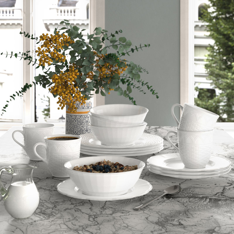 Red Vanilla Nantucket 16 Piece Dinnerware Set, Service for 4 & Reviews ...