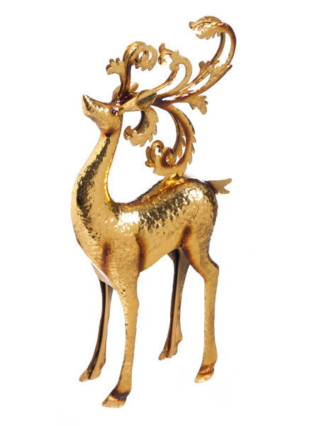 Gold Reindeer Statues | Wayfair