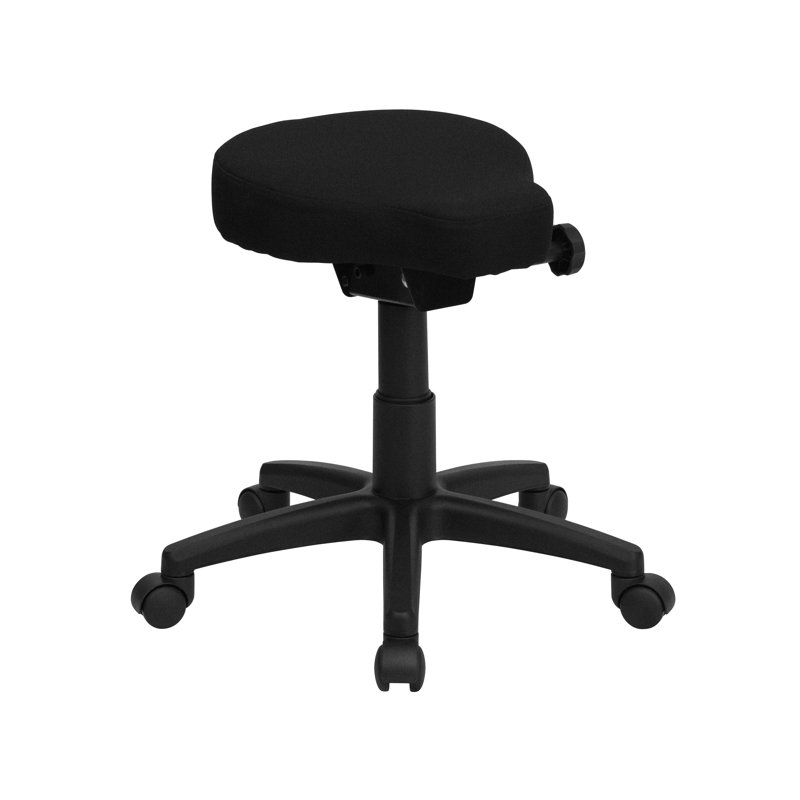 Flash Furniture Height Adjustable Utility Stool with Dual Wheel ...