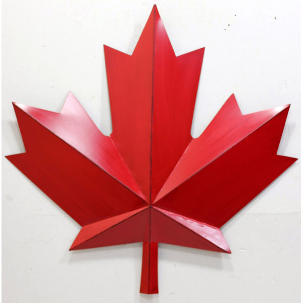 Red Maple Leaf Metal Wall Art at James Mansell blog