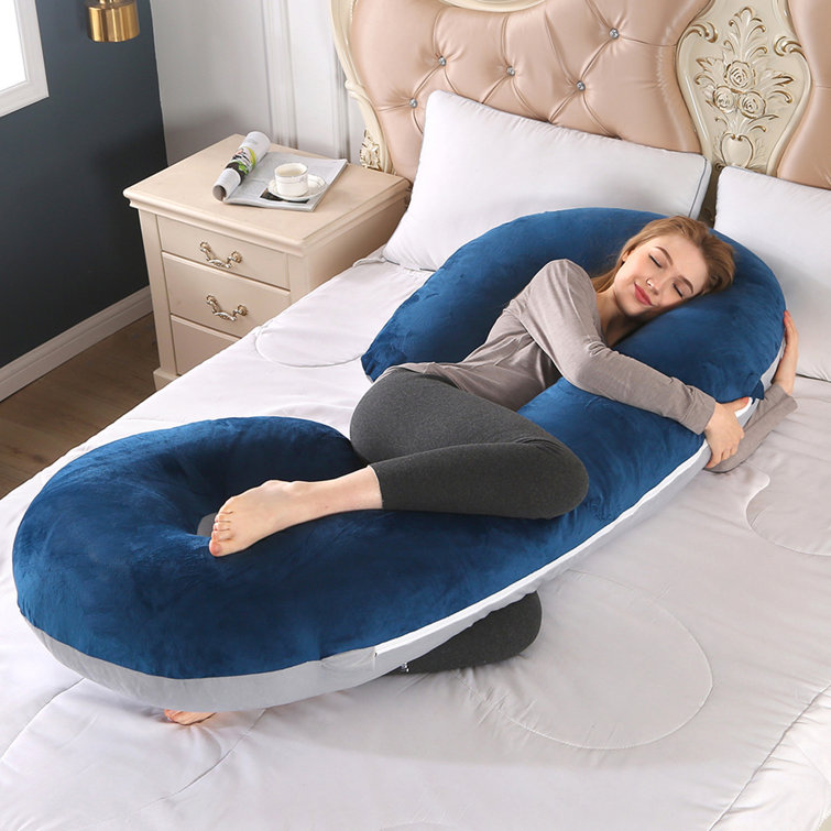 Alwyn Home Aticus C Shaped Cotton Body Medium Support Pillow | Wayfair