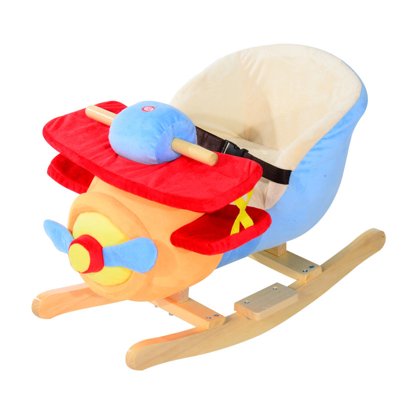 Qaba Kids Plush Airplane Rocker & Reviews | Wayfair