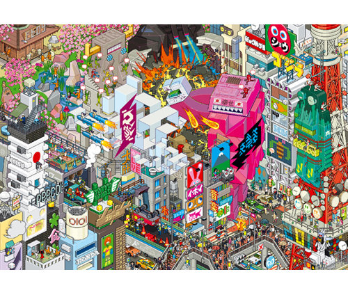 East Urban Home Tokyo by Eboy Graphic Art | Wayfair.co.uk