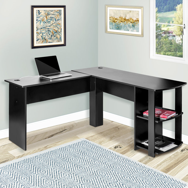 Ebern Designs Desk, Corner Desk, L-Shaped Computer Table Made Of ...
