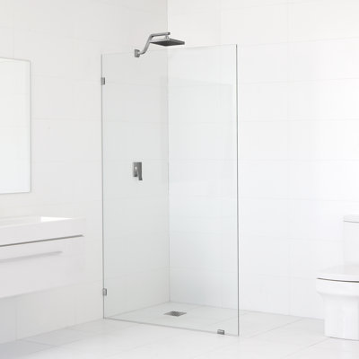 Fixed Panel Glass Shower Wall | Wayfair