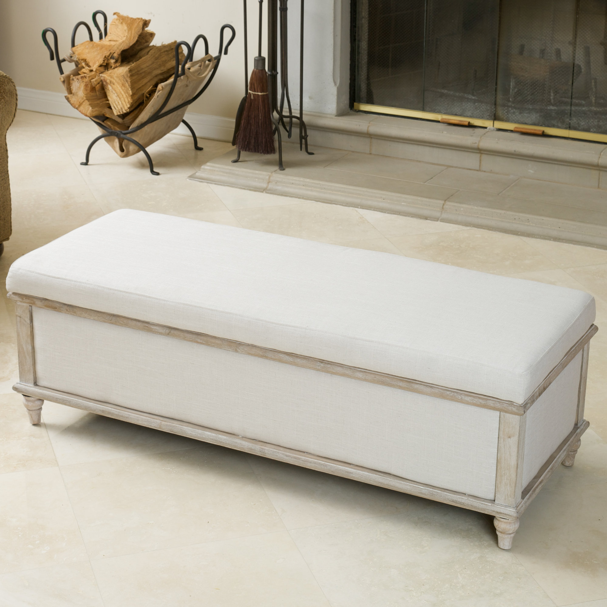 Louisa Upholstered Storage Bench & Reviews | Joss & Main