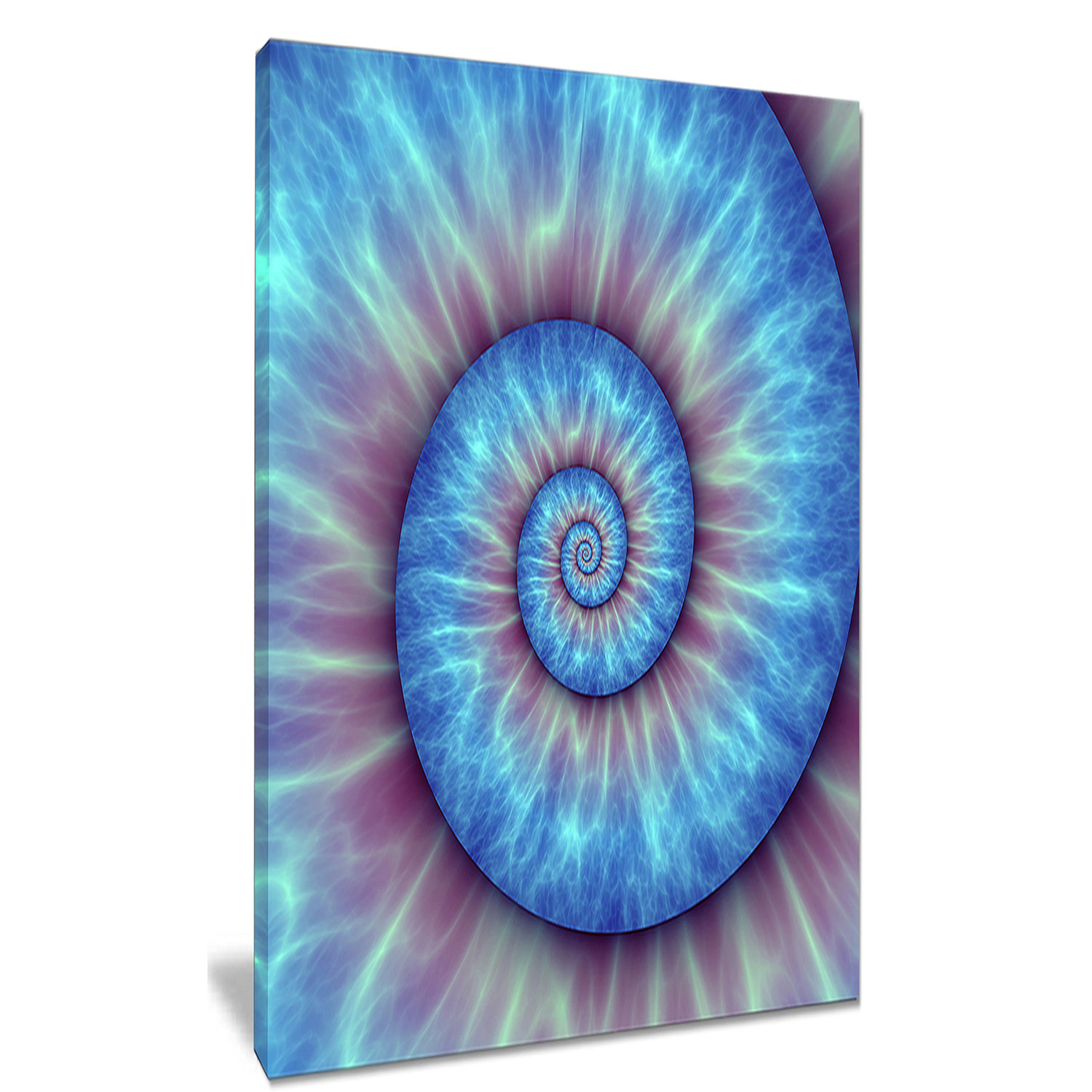 DesignArt Fibonacci Pattern Blue - Graphic Art | Wayfair.ca